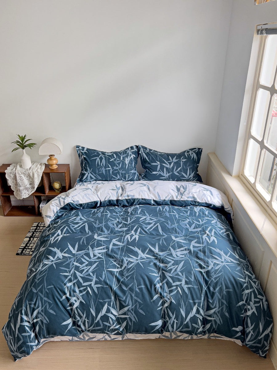 Duvet Cover + fundas doble faz plenitud bambú oscuro – Edecor Hogar